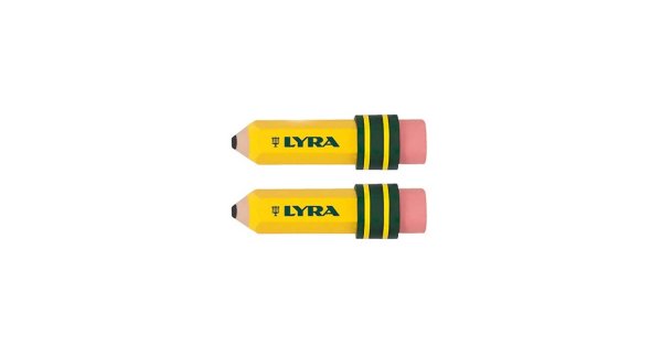 SET 2 GOMME LYRA TEMAGRAPH ERASER - FORMA MATITA