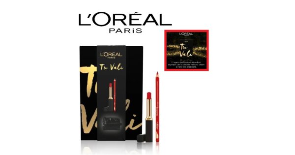 L'OREAL PARIS - TU VALI , BEAUTY CASE , ROSSETTO + MATITA